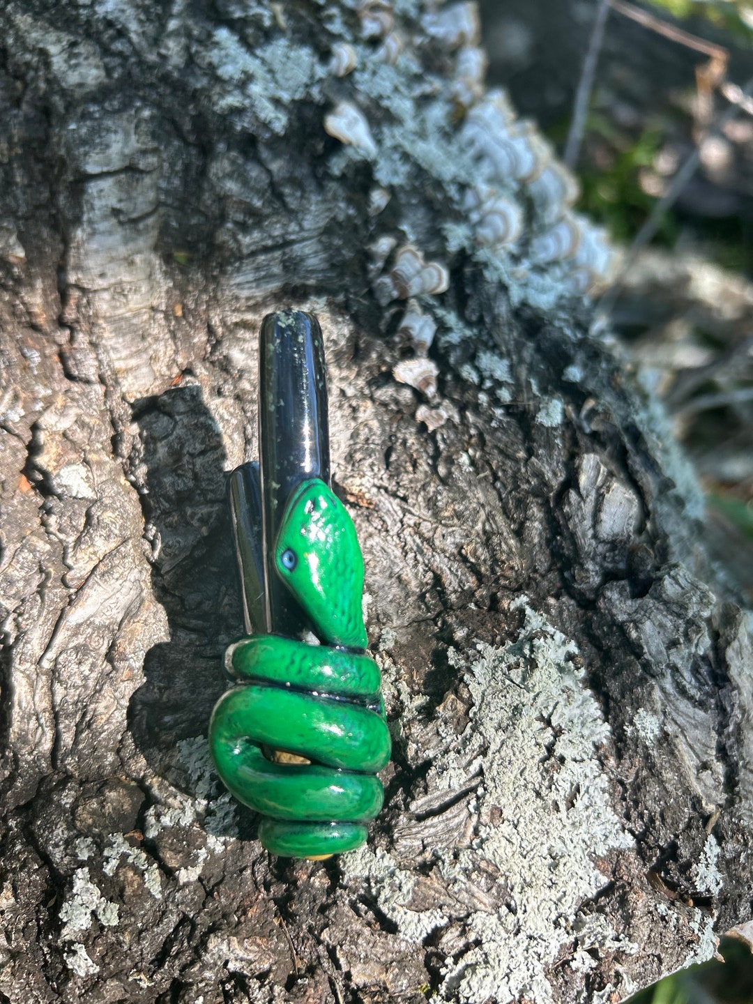 Handmade Stone Kuripes With Snake Embellishment - Etsy