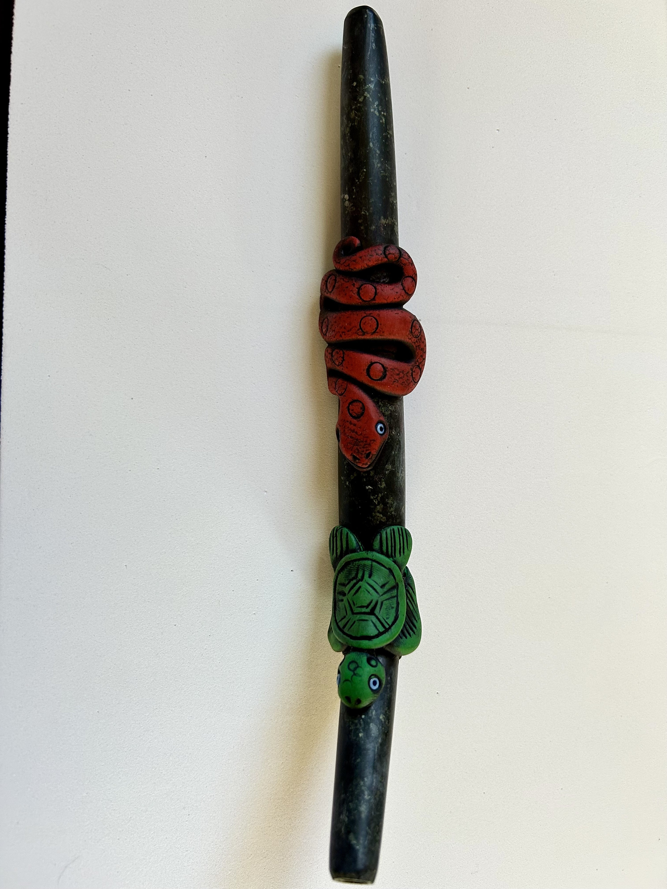 Stone Tepe Pipe With Snake and Turtle Designs. - Etsy