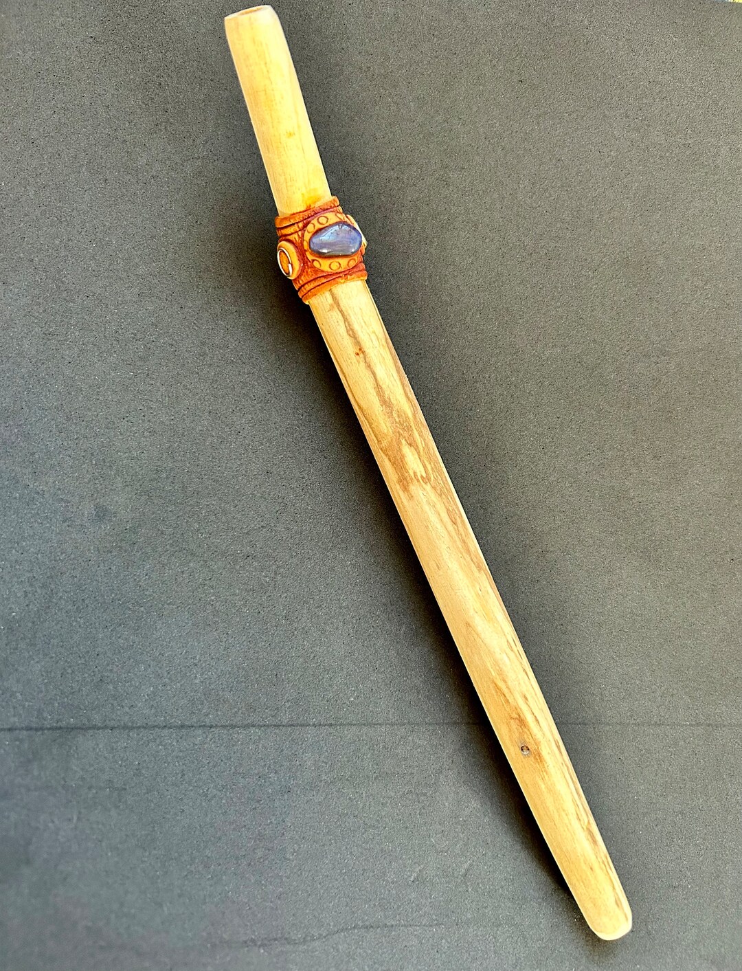 Wooden Tepe Pipe With Brown Binding and Different Colored Stones. - Etsy