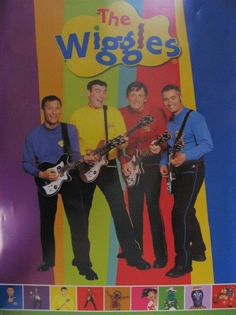 Poster the Wiggles Guitars Originals Anthony Murray Jeff Greg - Etsy