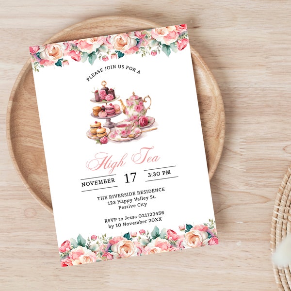 High Tea Invitation - Etsy