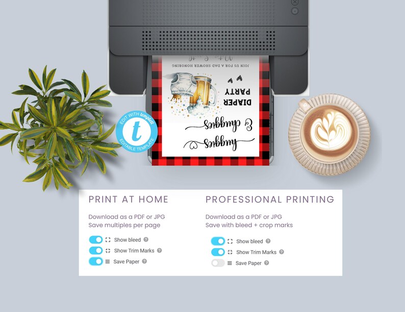 Huggies & Chuggies Invitation Template, Diaper Party Baby Shower ...