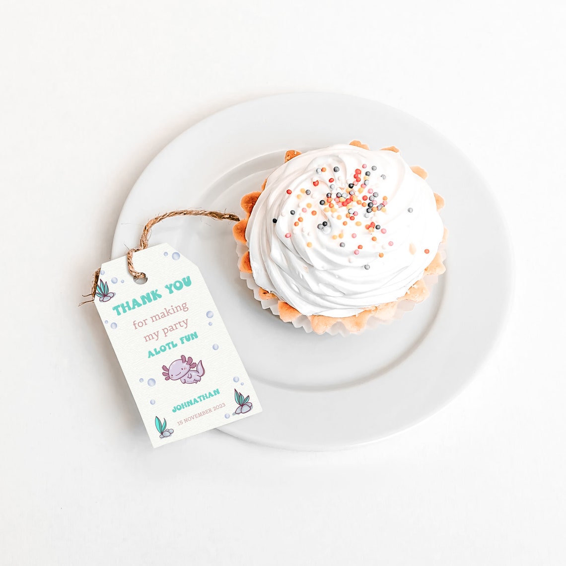Axolotl Favor Tags, Axolotl Thank You Tags, Axolotl Birthday Party ...