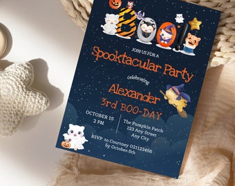 Editable Halloween Spooktacular Birthday Party Invitation. - Etsy