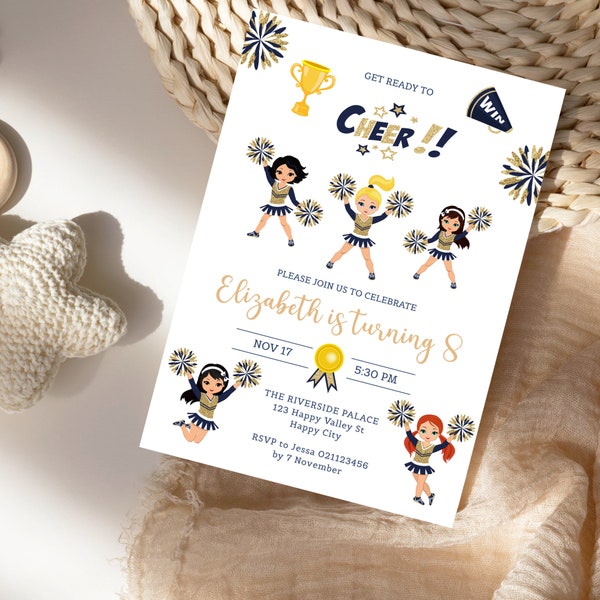 Cheerleading Invite - Etsy