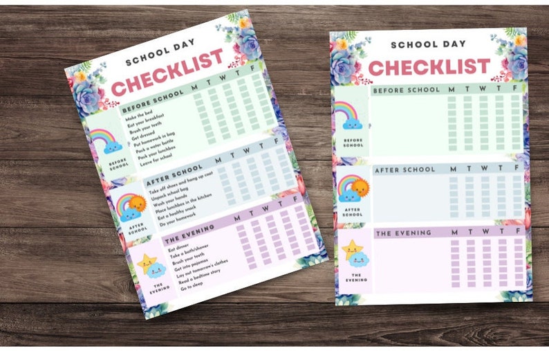 Non Editable School Checklist Template| School Daily Checklist Template ...