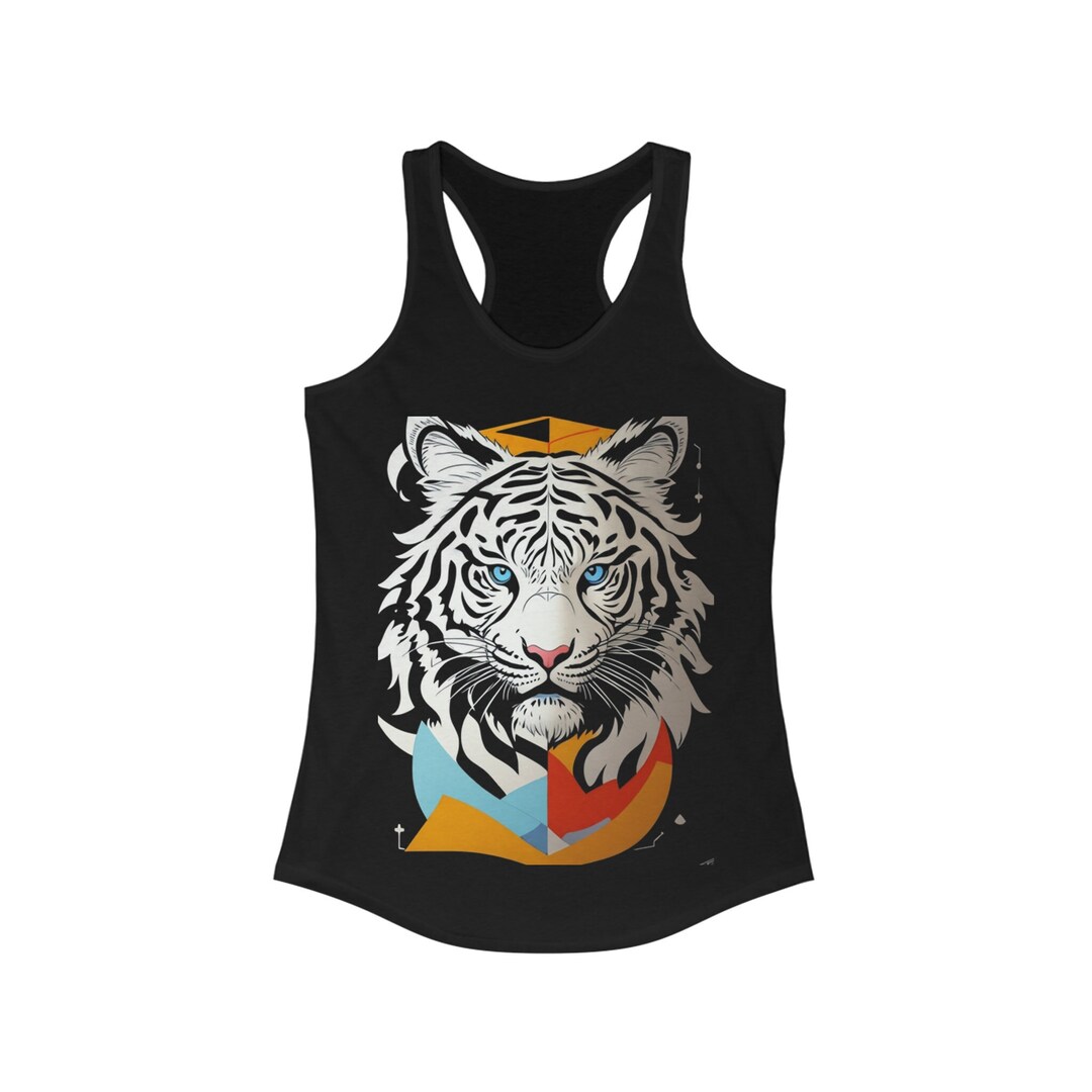 Majestic White Tiger Tank Top - Etsy