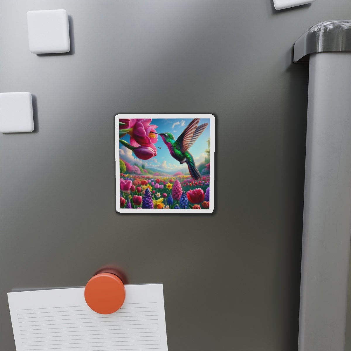 Vibrant Hummingbird Garden Magnet: Durable Vinyl, Outdoor-ready, Die ...