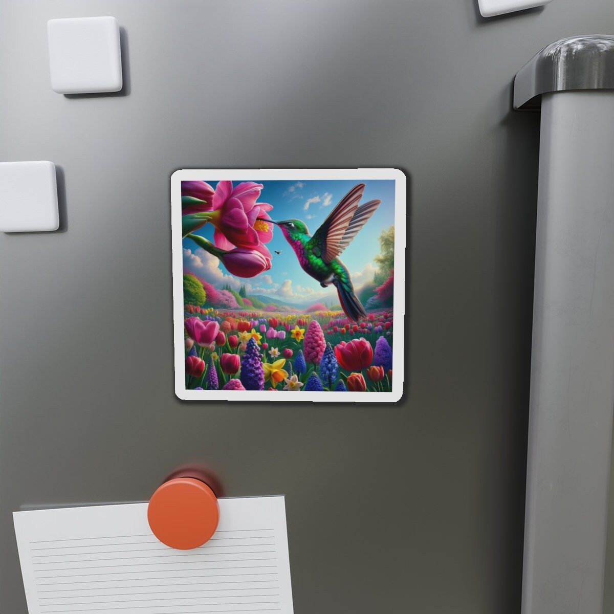 Vibrant Hummingbird Garden Magnet: Durable Vinyl, Outdoor-ready, Die ...