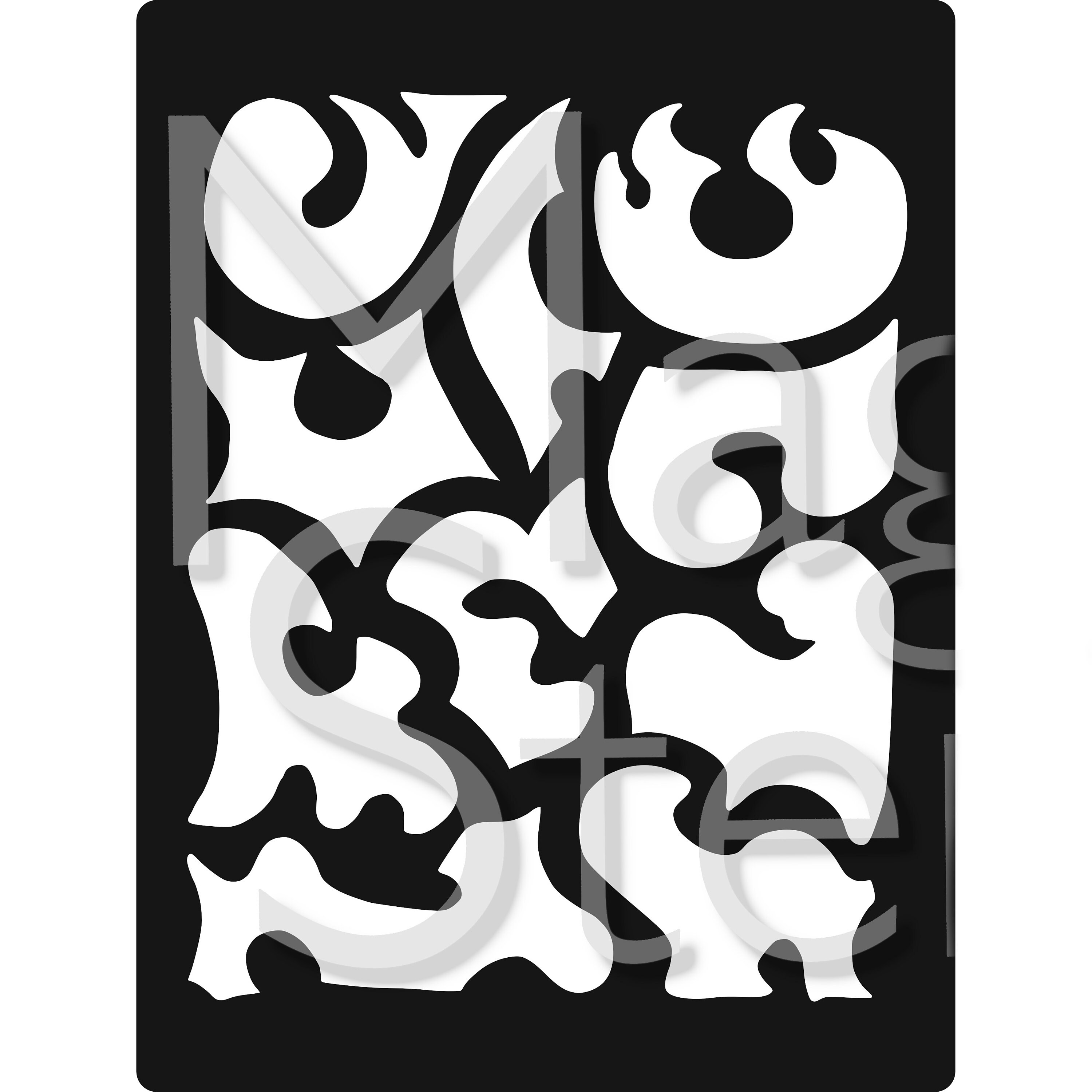 Abstracts 6 Digital Stencil Template SVG DXF Vector Files Png Pdf ...