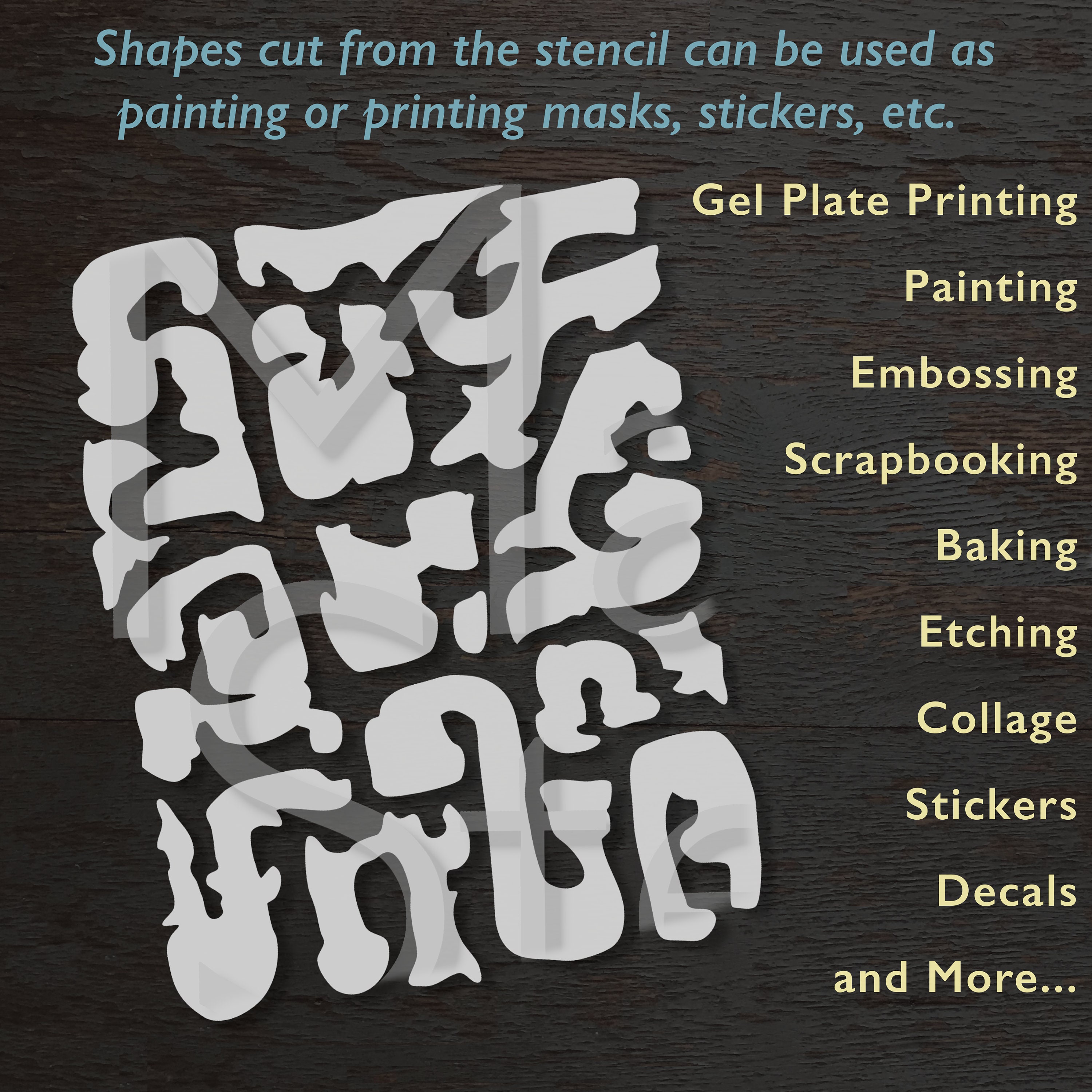 Abstracts 5 Digital Stencil Template SVG DXF Vector Files Png Pdf ...