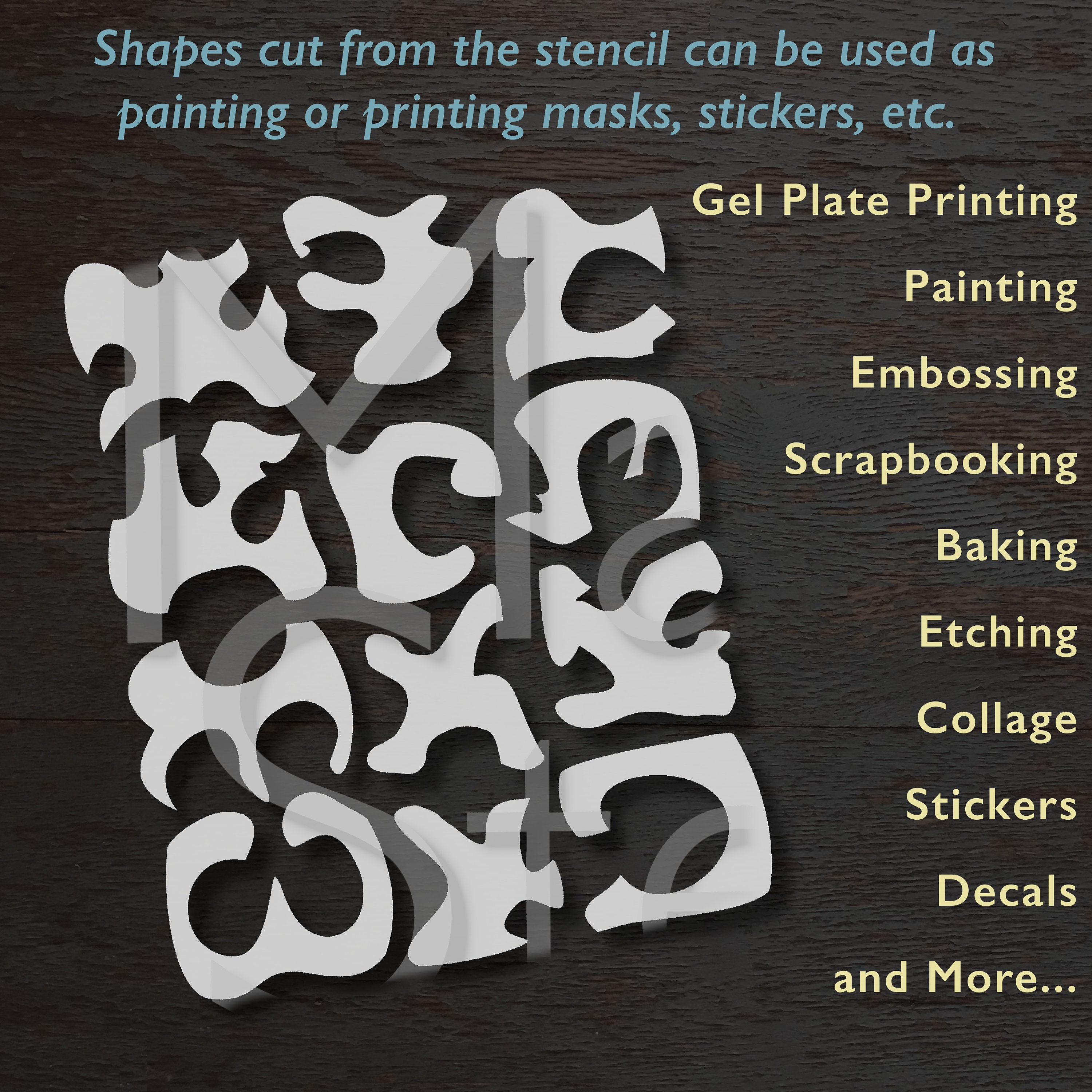Abstracts 1 Digital Stencil Template SVG DXF Vector Files Png Pdf ...