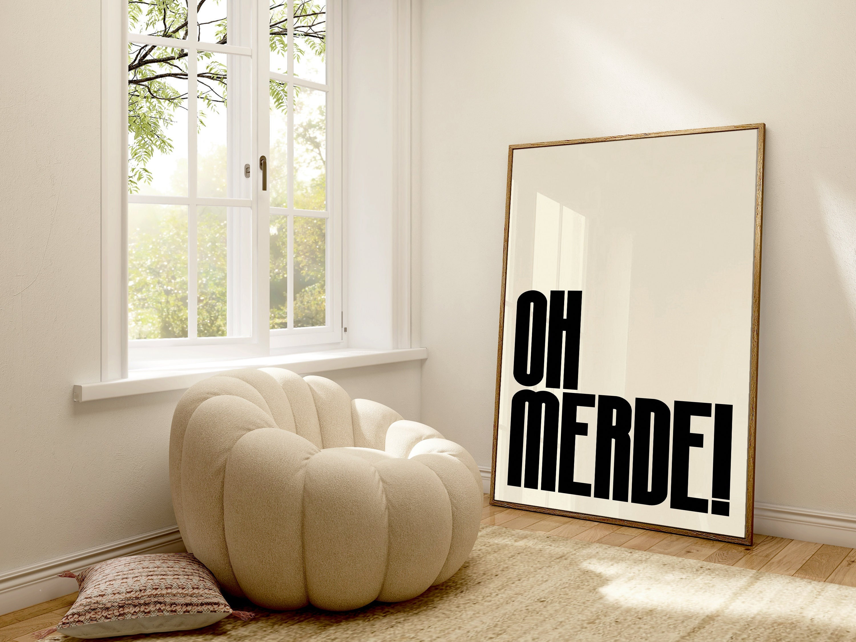 Oh Merde Wall Art Print Bold Print Modern Typography Print - Etsy
