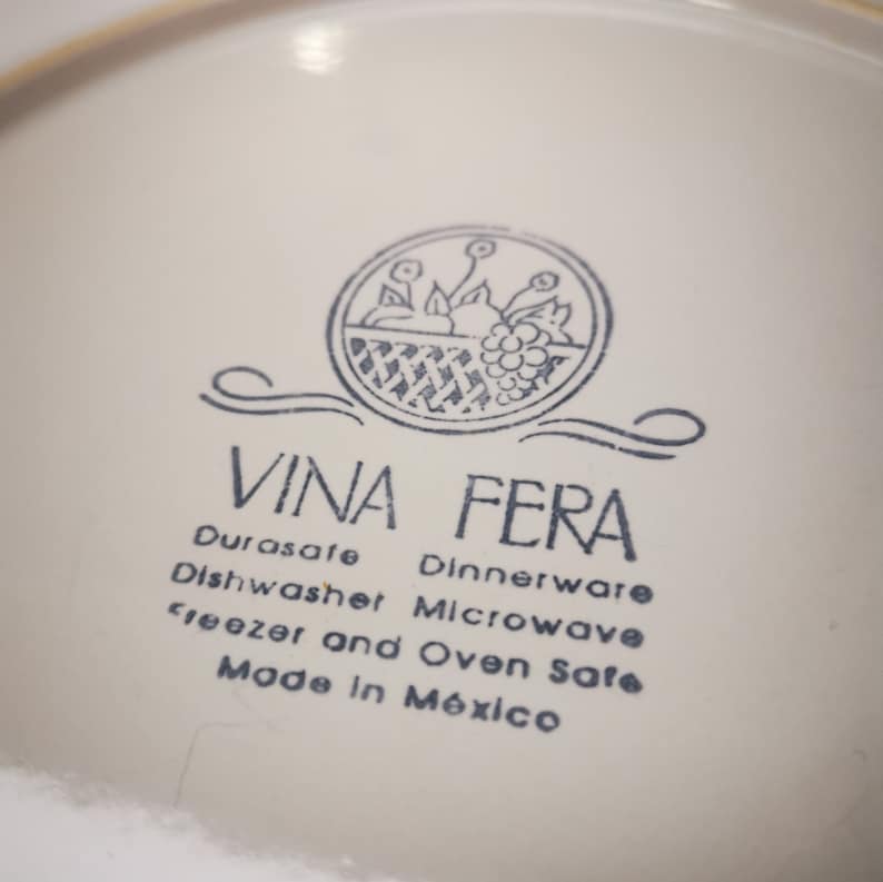 RARE! Complete Vina Fera 25-piece Stoneware Dinnerware Set. Made in ...