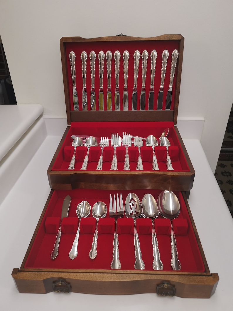 Vintage 1881 Rogers Oneida Silverware - 68 Piece Set - Etsy