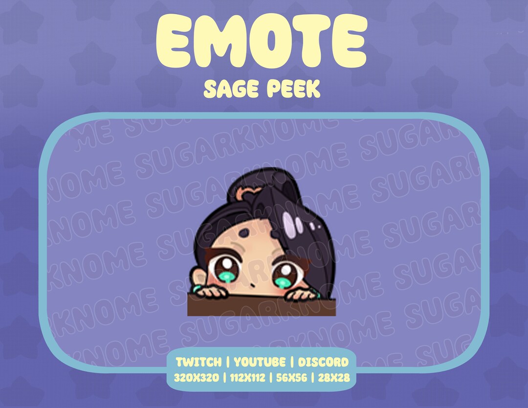 Sage Peek - VALORANT Emote/sticker for Twitch, Youtube, Discord - Etsy