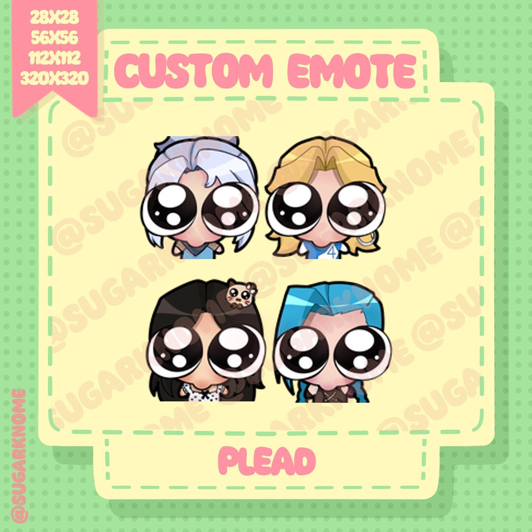 Cute YCH Pleading Emote for Twitch, Youtube, Discord - Etsy