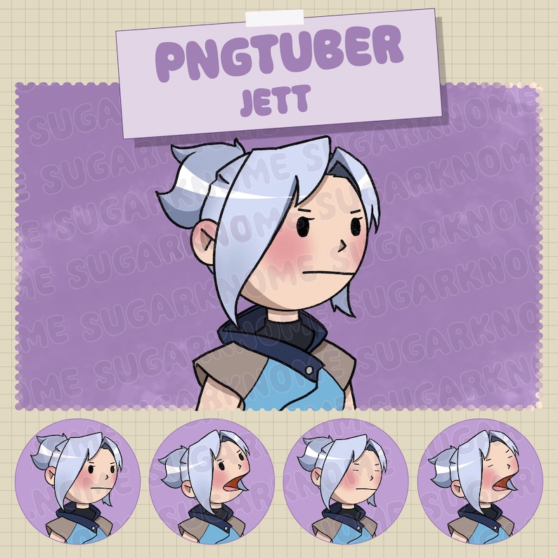 JETT- VALORANT Pngtuber for Twitch, Youtube, Discord - Etsy