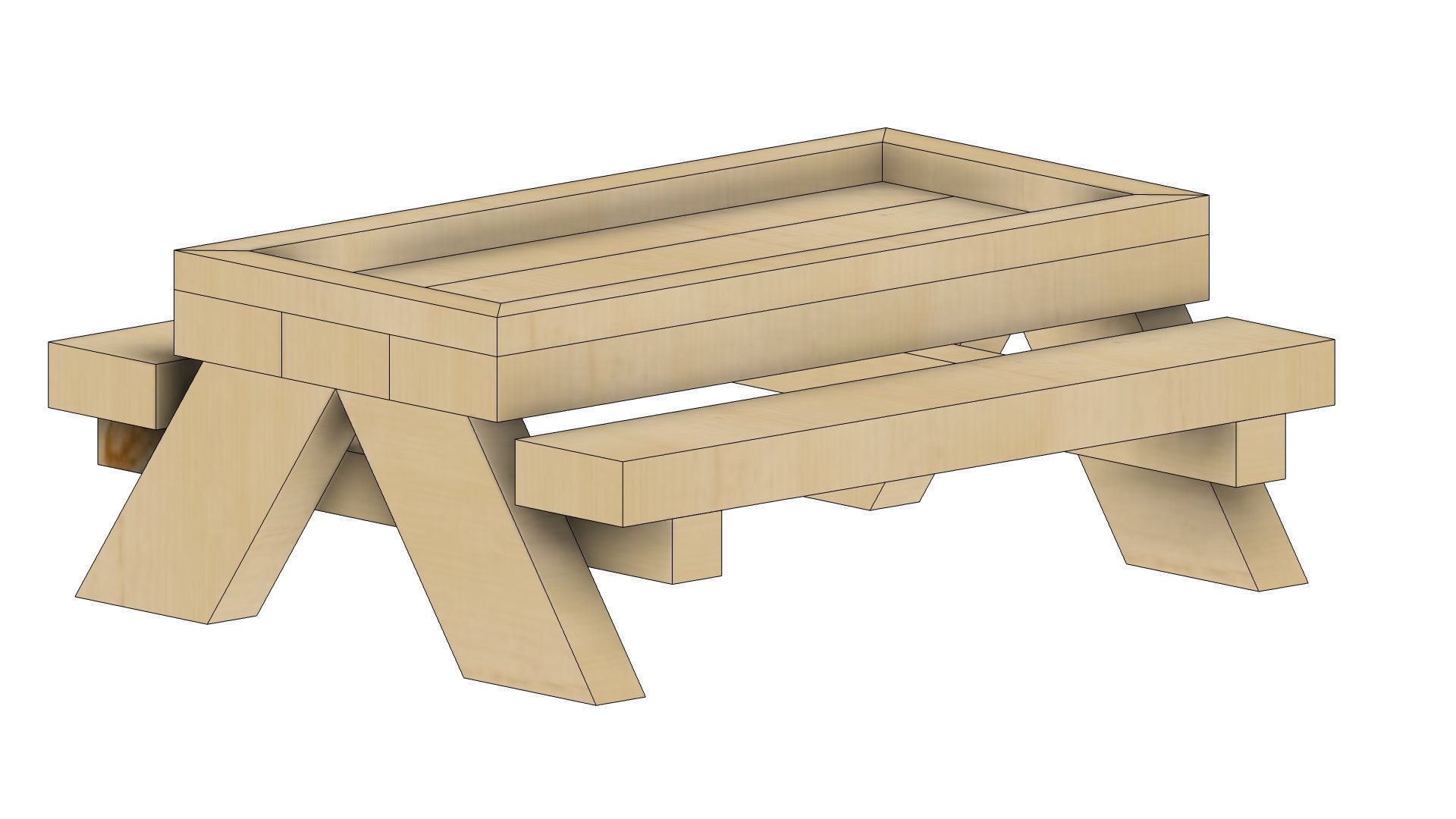 Rustic Reclaim Chicknic Table Plans - Etsy