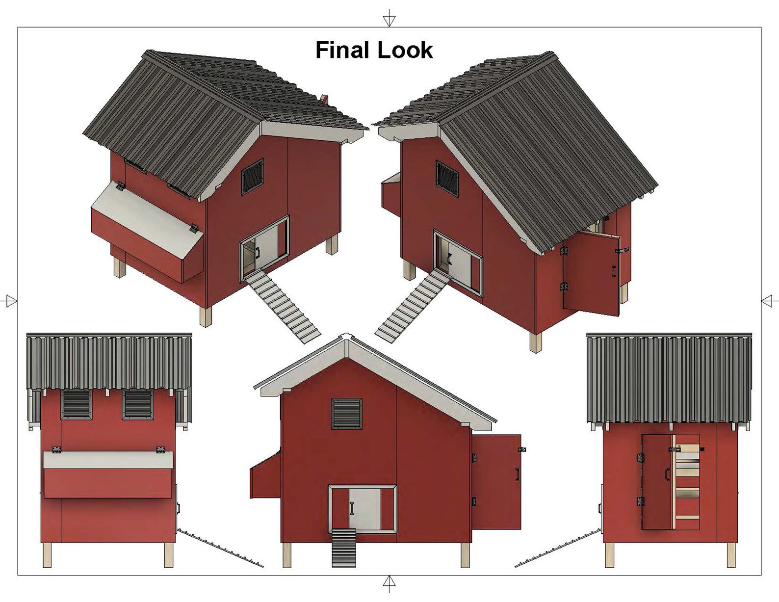4x6 Halfway Chicken Coop Plans (PDF Plans) - Etsy