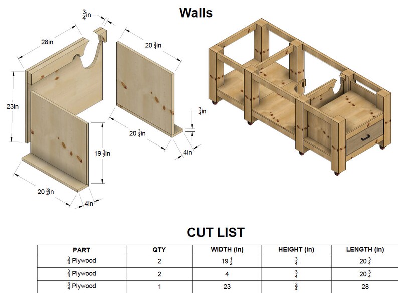 Woodworking Bench With Router Station Plans (PDF Plans) - Etsy