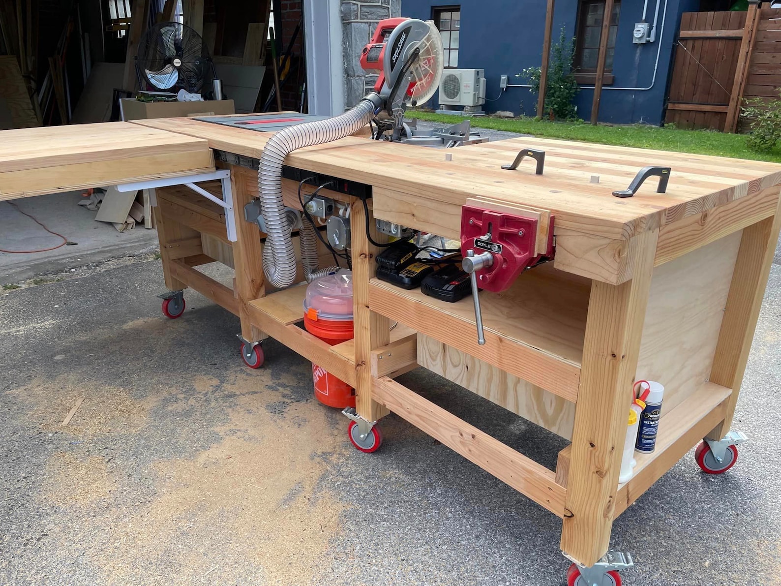 The Ultimate Workbench Lite Plans With Outfeed Table (PDF Plans) - Etsy ...