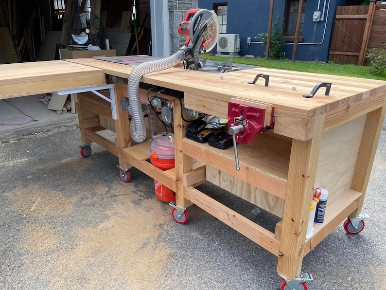 The Ultimate Workbench Lite Plans With Outfeed Table (PDF Plans) - Etsy Canada