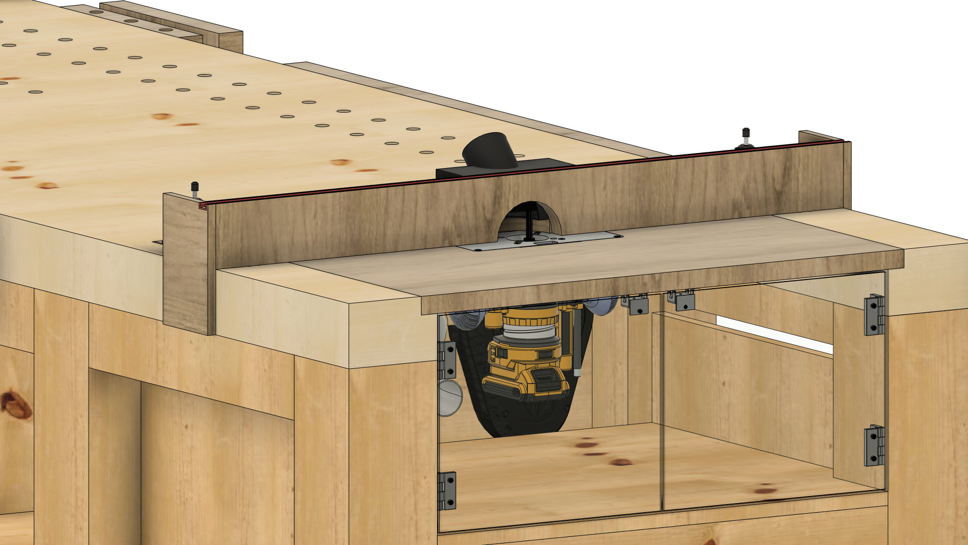 Woodworking Bench With Router Station Plans (PDF Plans) - Etsy