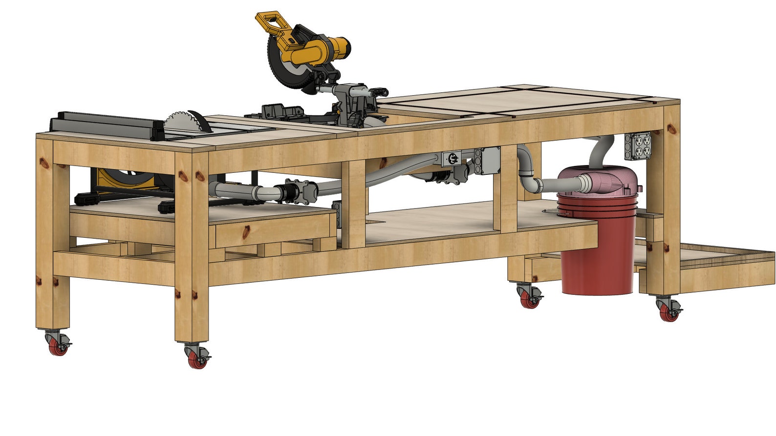 T-track Equipped Woodworking Workbench Plans (PDF Plans) - Etsy