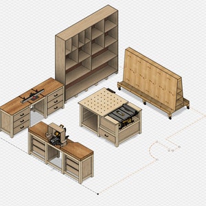 Ultimate Small Shop Workbench Plans Collection (PDF Plans) - Etsy