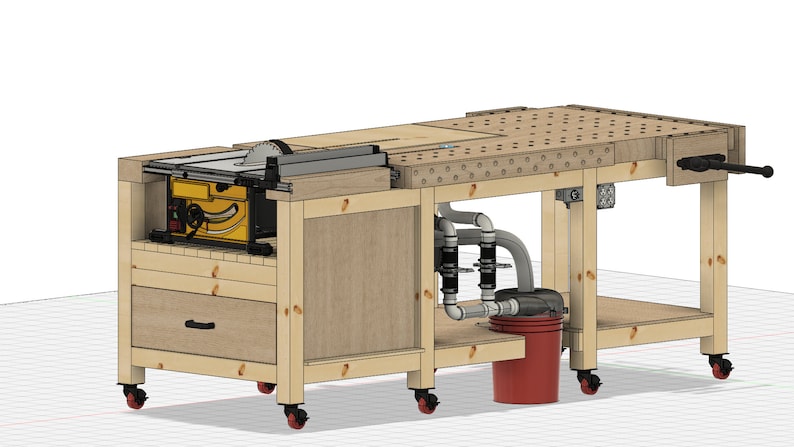 The Ultimate Workbench Lite Plans With Outfeed Table (PDF Plans) - Etsy UK