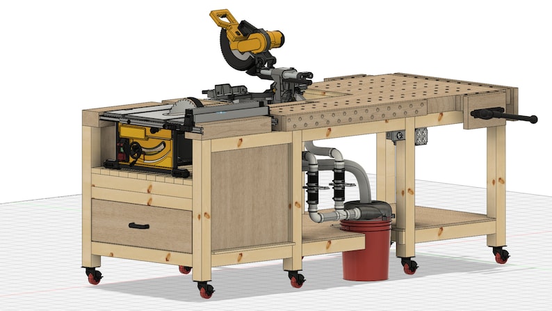 The Ultimate Workbench Lite Plans With Outfeed Table - Etsy UK