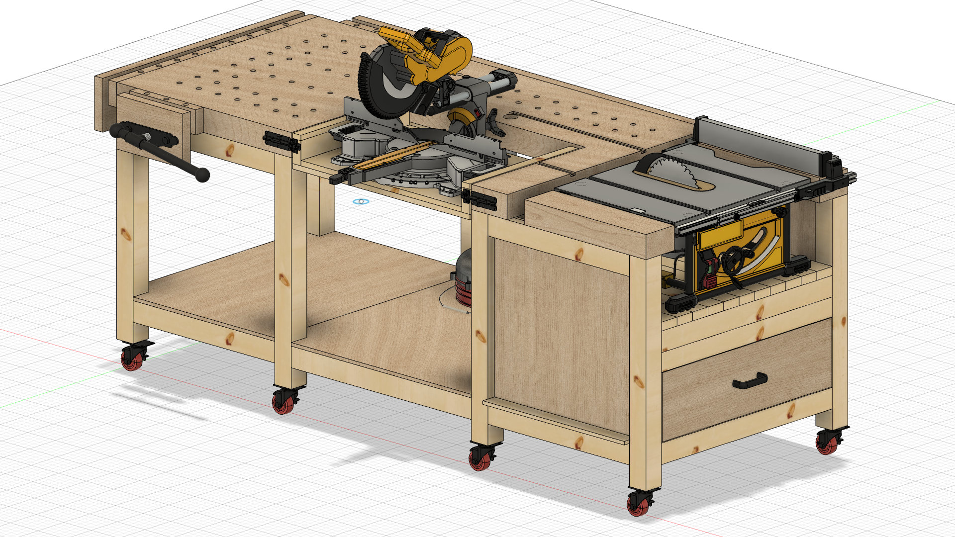 The Ultimate Workbench Lite Plans With Outfeed Table (PDF Plans) - Etsy ...