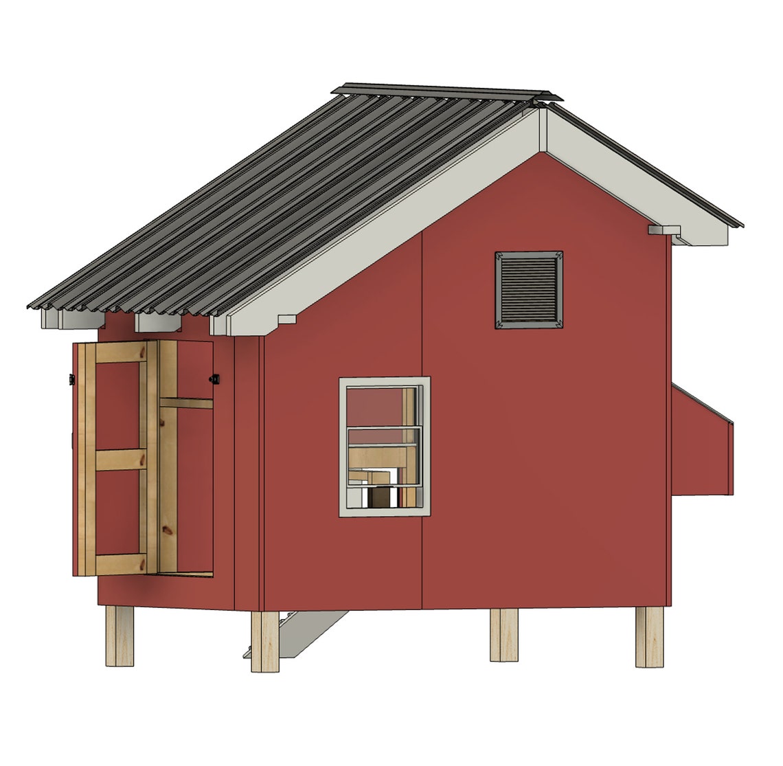 4x6 Halfway Chicken Coop Plans (PDF Plans) - Etsy