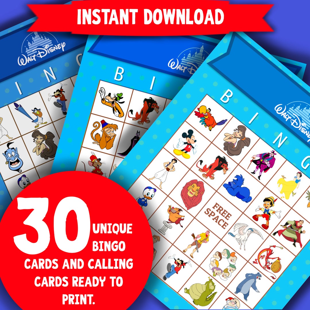 Mickey Printable Bingo Mickey Mouse Bingo Mickey bingo printable Mickey ...