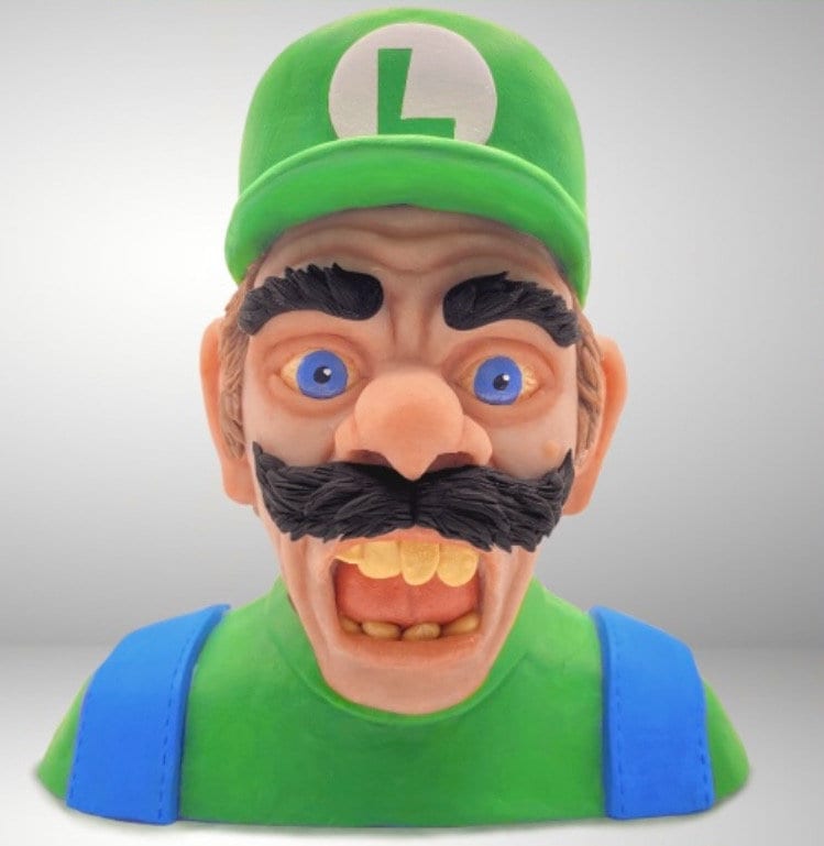 5 Luigi One of a Kind Statue Luigi Figurine Handcrafted Marios Brother ...