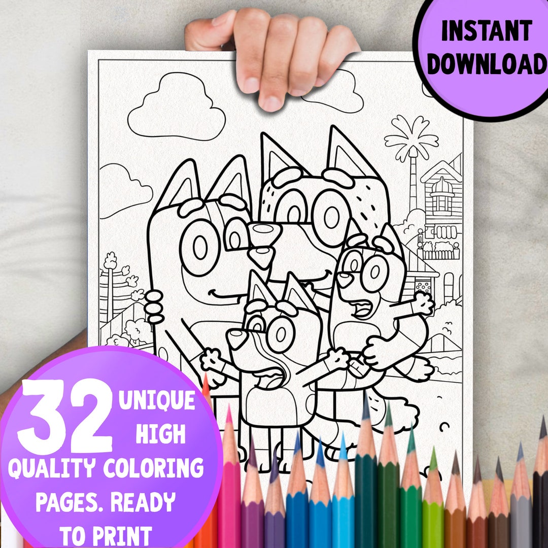 Bluey Coloring Book Bluey Coloring Pages Bluey Ready to Print Bluey ...