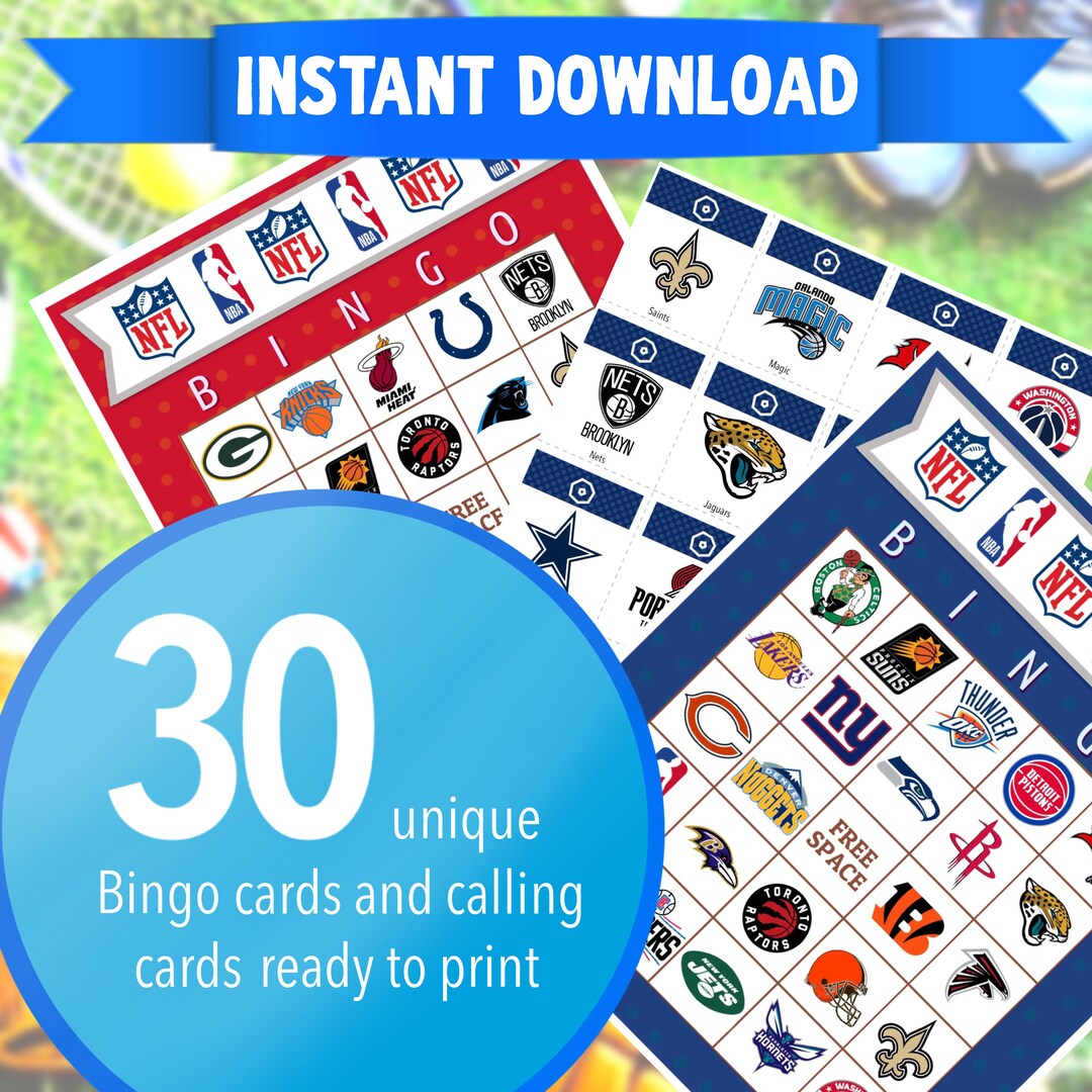Sports Bingo Printable Basketball Bingo High Quality Ready to Print ...