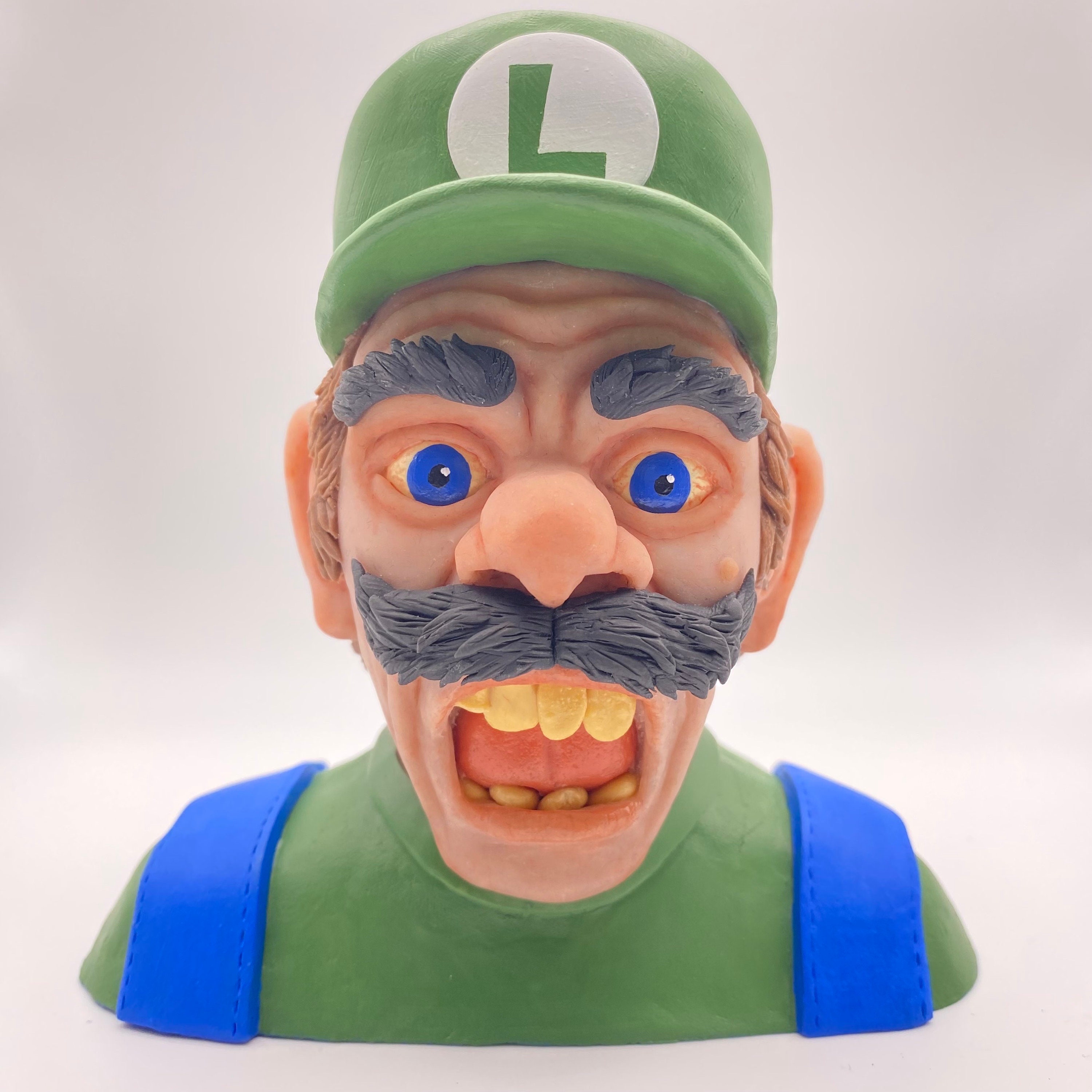 5 Luigi One of a Kind Statue Luigi Figurine Handcrafted Marios Brother ...