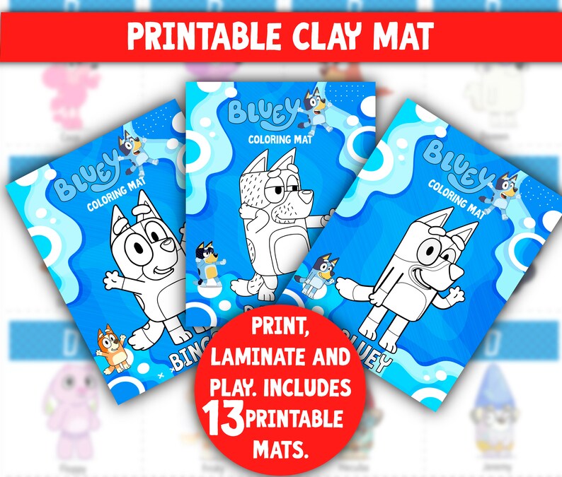 Bluey Printable Bundle Bluey Bingo Bluey Coloring Pages Bluey Coloring ...