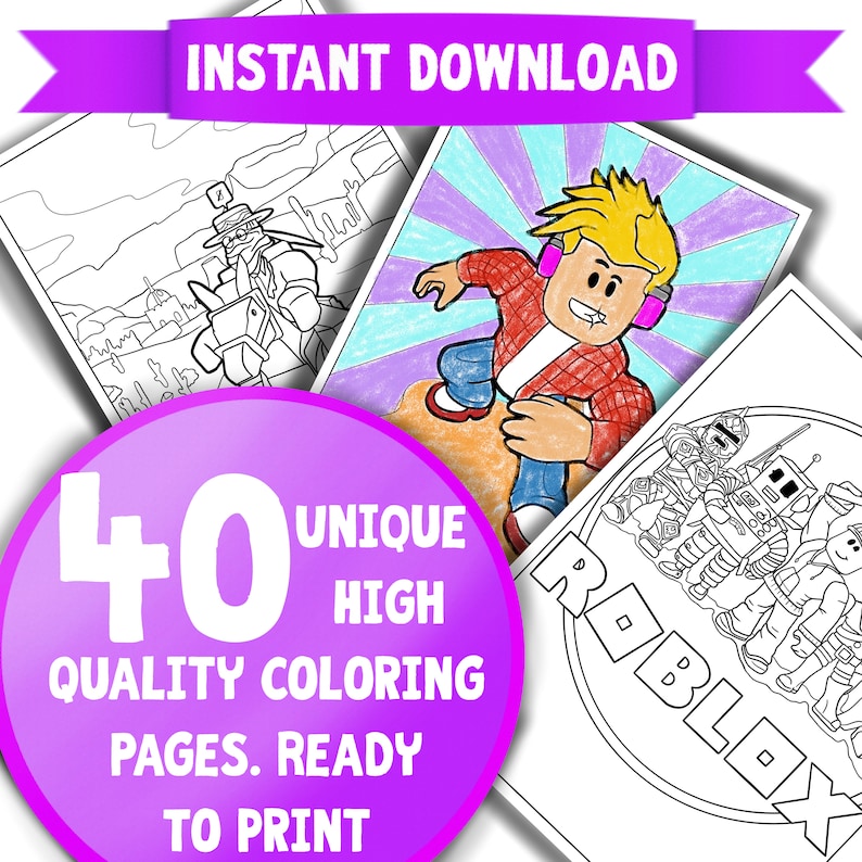 Roblox Coloring Sheet Roblox Coloring Book Roblox Ready to Print Roblox ...