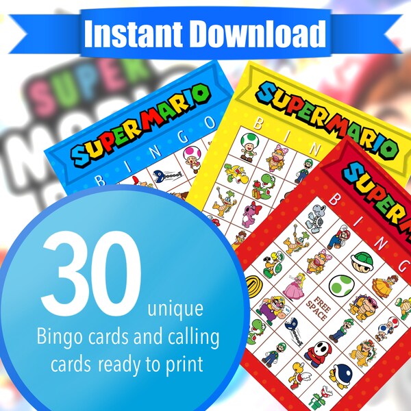 Mario Bros Bingo - Etsy