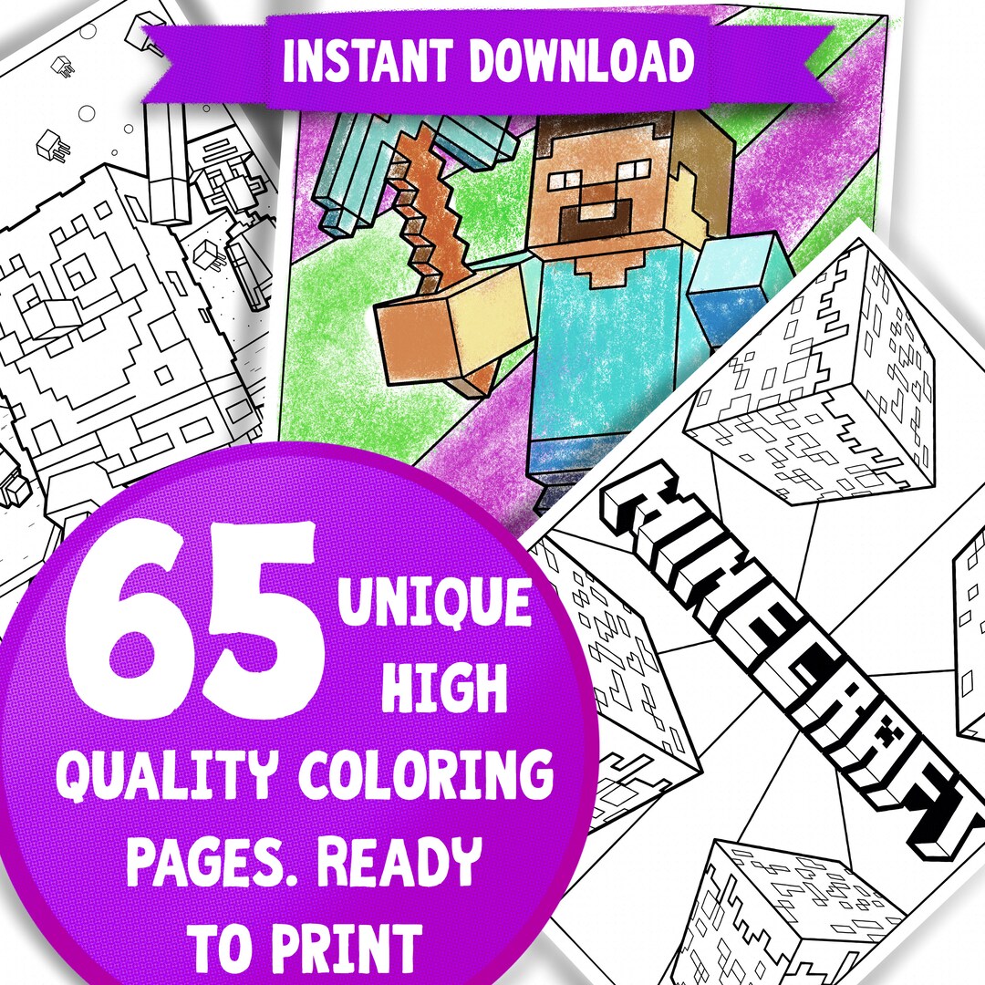 Minecraft Coloring Book Minecraft Coloring Pages Minecraft Ready to ...