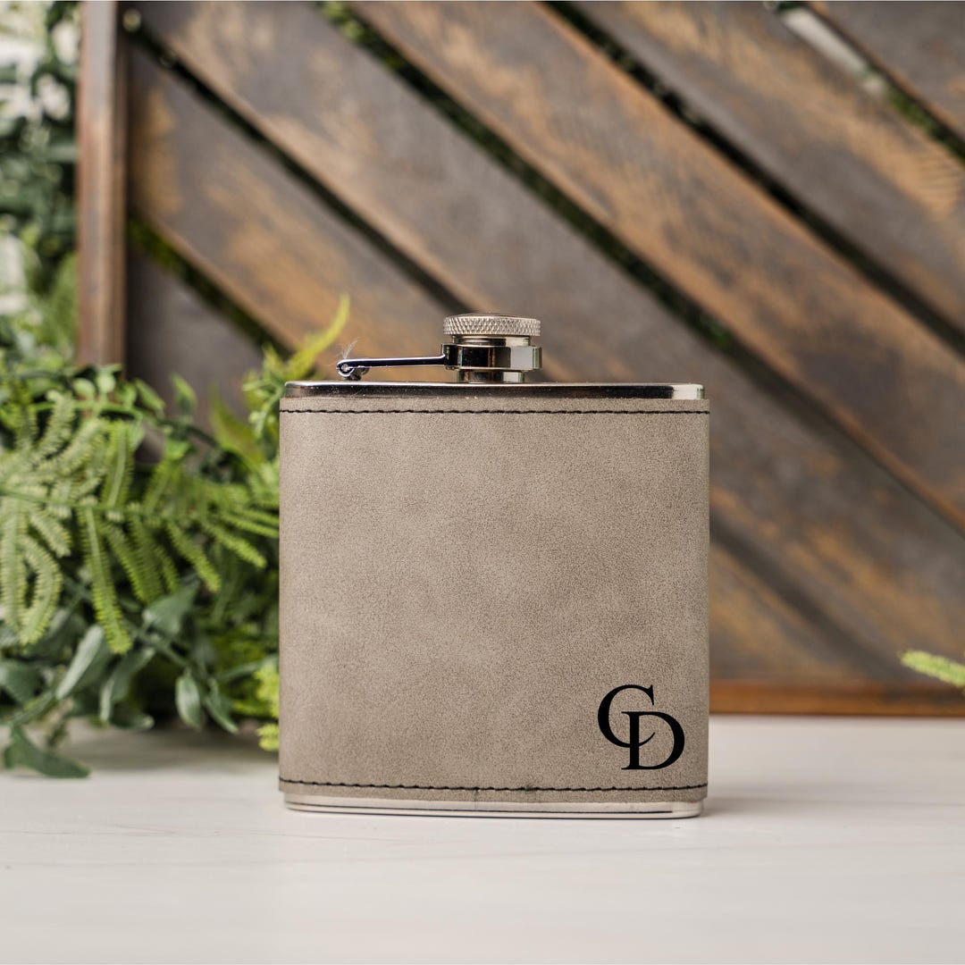 Personalized Flask for Men, Leather Flask, Flask Personalized, Flask ...