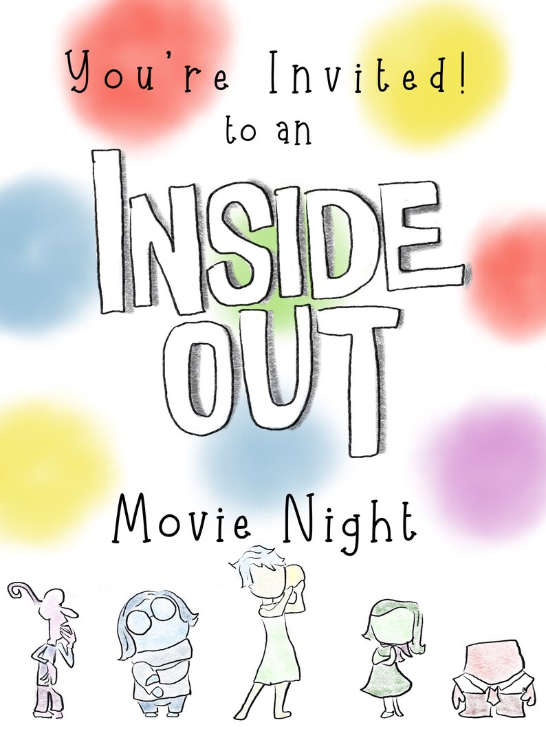 Printable Movie Night Bundle - Inside Out - Etsy