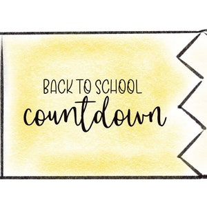 First Day of School Countdown, Paper Chain, for Kids, Printable PDF ...