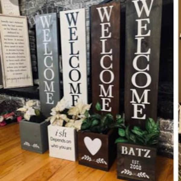 Porch Sign With Planter - Etsy