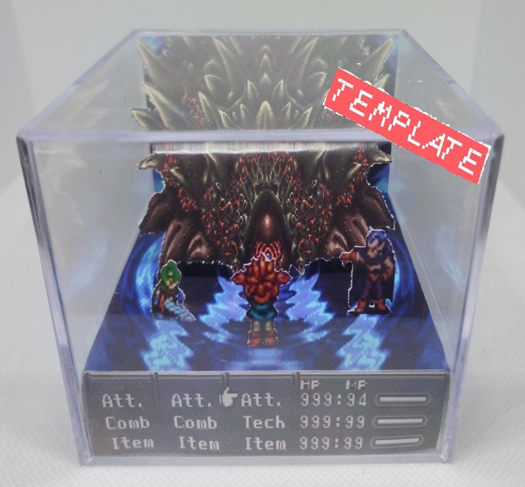 Diorama Cube Chrono Trigger Vs Lavos - Template - Etsy