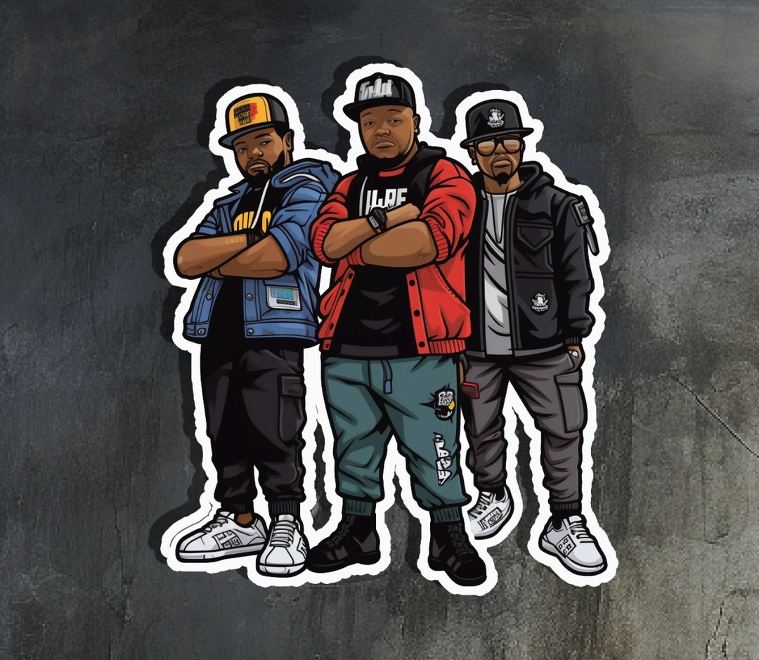 RUN D.M.C. Rap Sticker Run Dmc Comic Cut-out Sticker Cool - Etsy