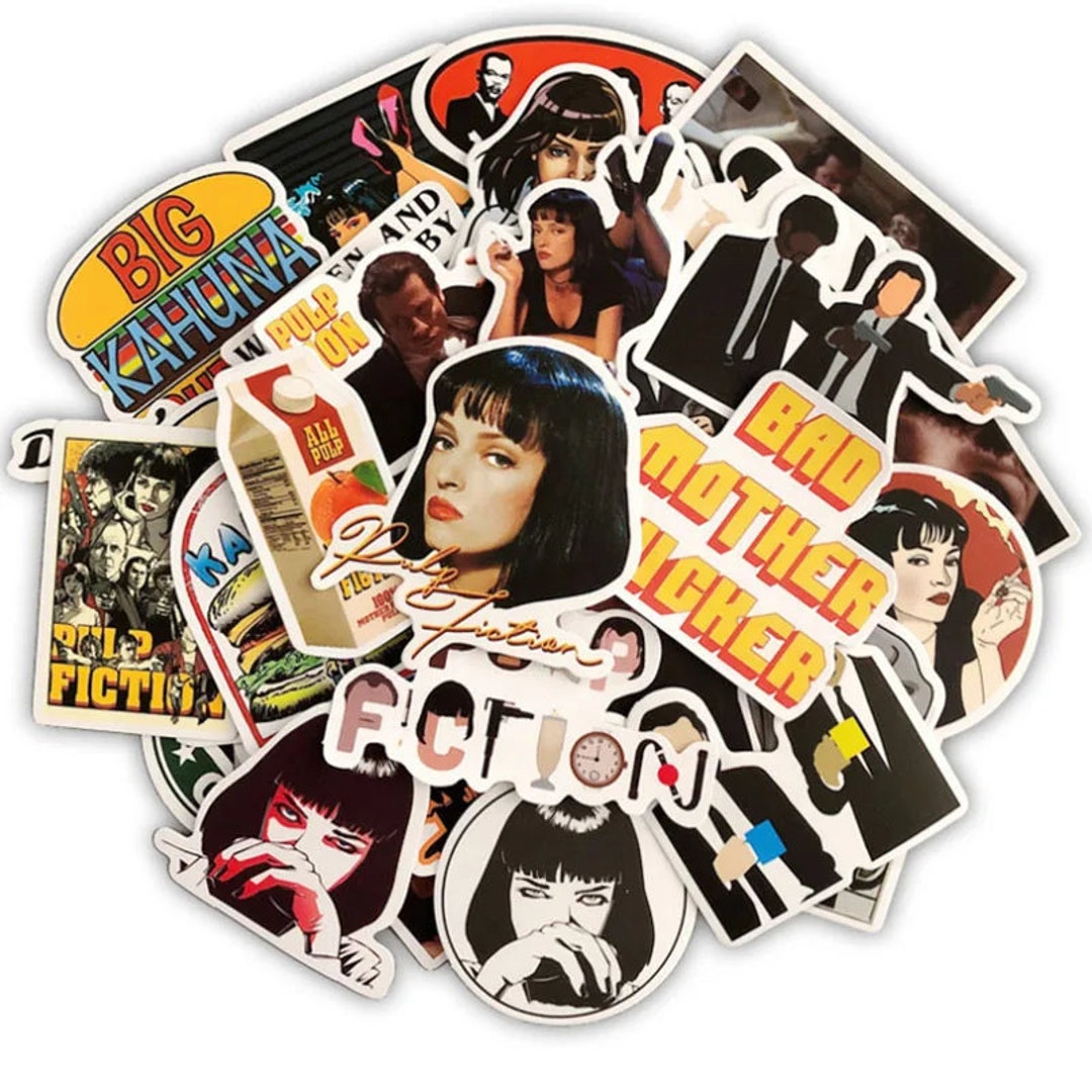 10/30/50 Stickers Cartoon Movie Pulp Fiction Fan Art, Cool Sticker Set ...